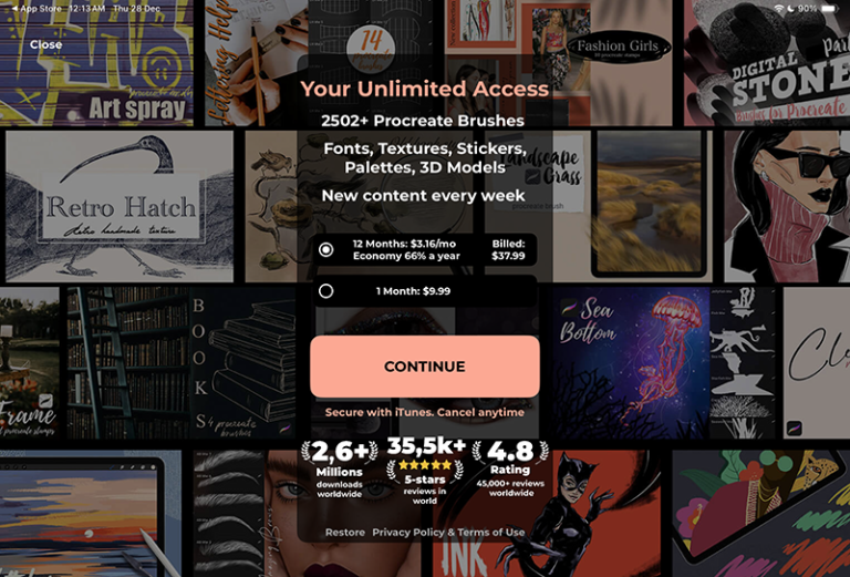 Brush for Procreate รวมบรัชสำหรับแอป Procreate อัปเดตทุกสัปดาห์ - IGC.IN.TH - บริการ iTunes Gift ...